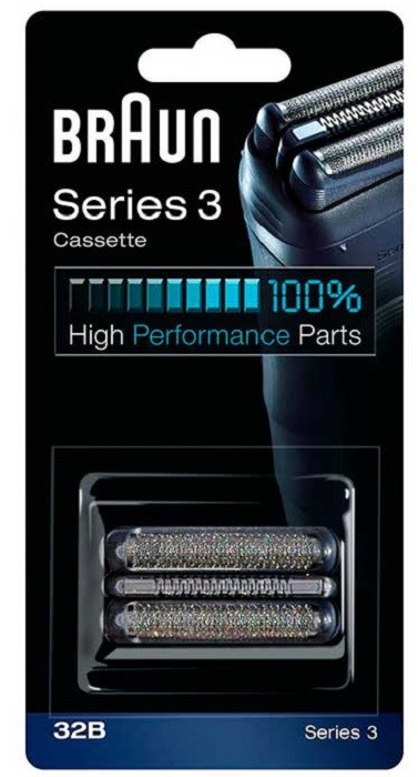 Tête de rasoir noir 32B cassette Series 3- pour Tondeuse BRAUN - 81483728
